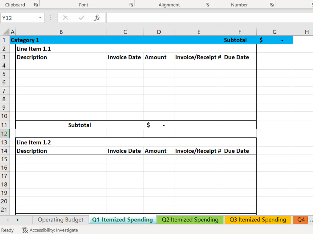 An operating budget template | Upwork