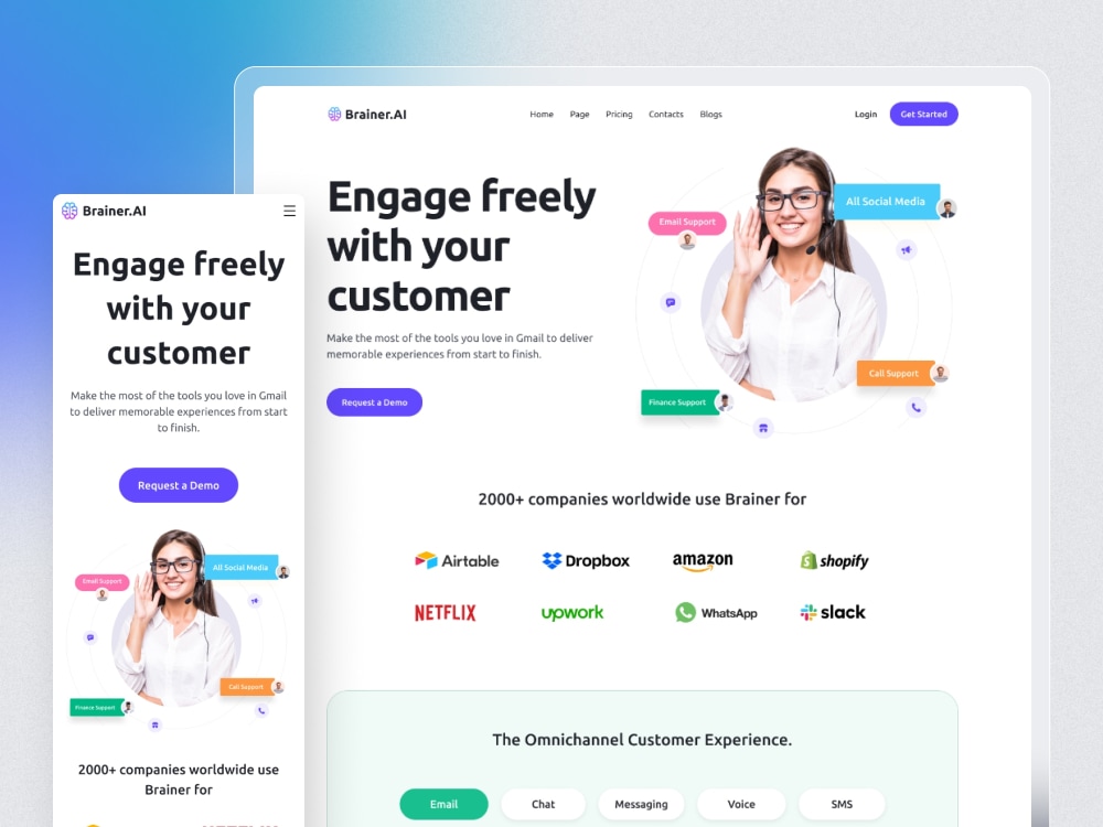 Impressive web UI UX for chatbot, image generator AI in Figma | Upwork