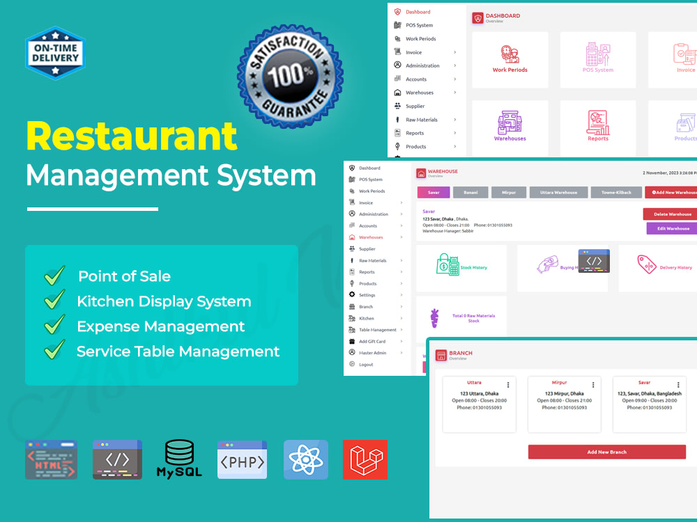 A Customized Web-Based Online Restaurant Management System / Software ...