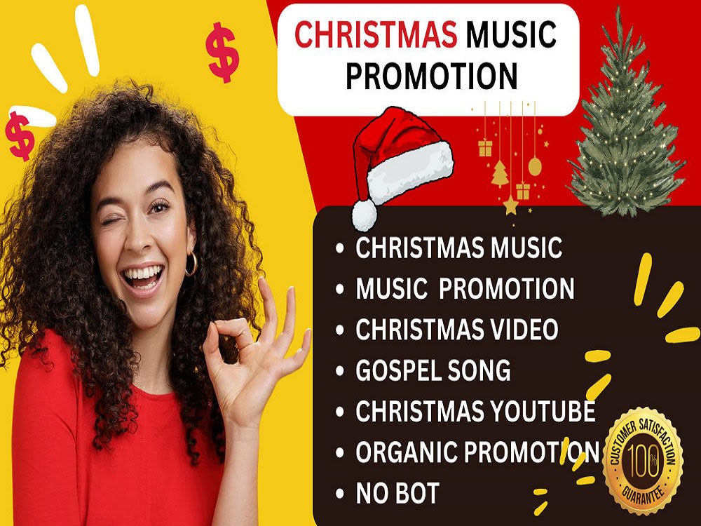 Organic YouTube music, video promotion, Christmas, Apple music ...