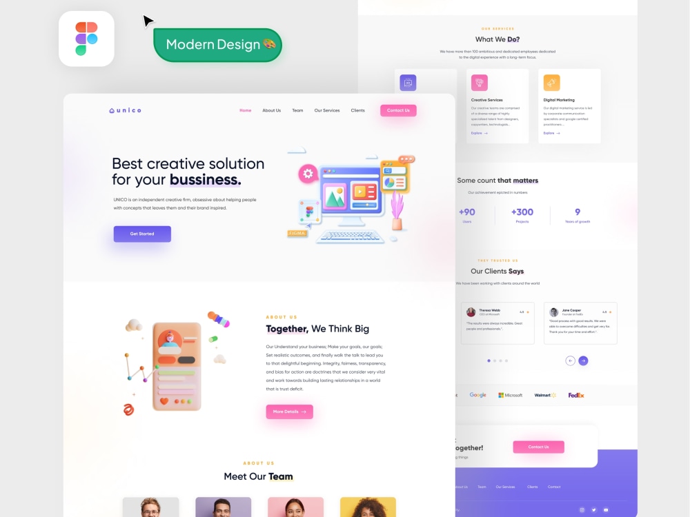 A creative and fully responsive Landing Page Design in Figma | Upwork