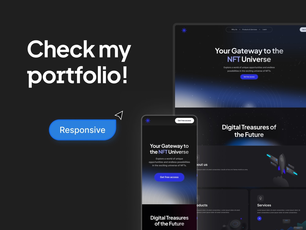 A creative and fully responsive Landing Page Design in Figma | Upwork