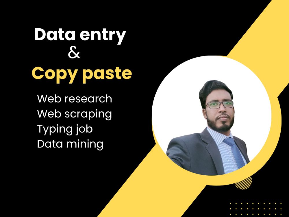 Data entry, copy paste virtual assistant and web research, | Upwork