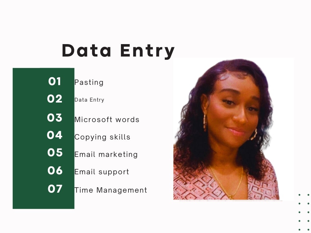 Data entry specialist with experience, providing exceptional service ...