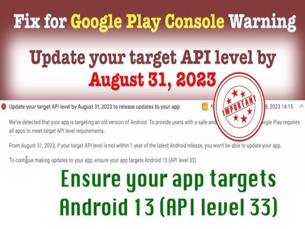 Your android app updated to latest 12+ (SDK 33) | Upwork