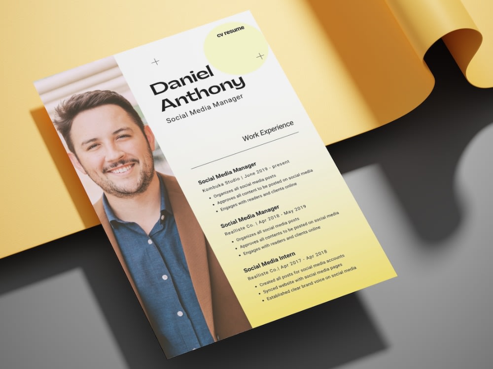 Design and write professional resume or CV template | Upwork