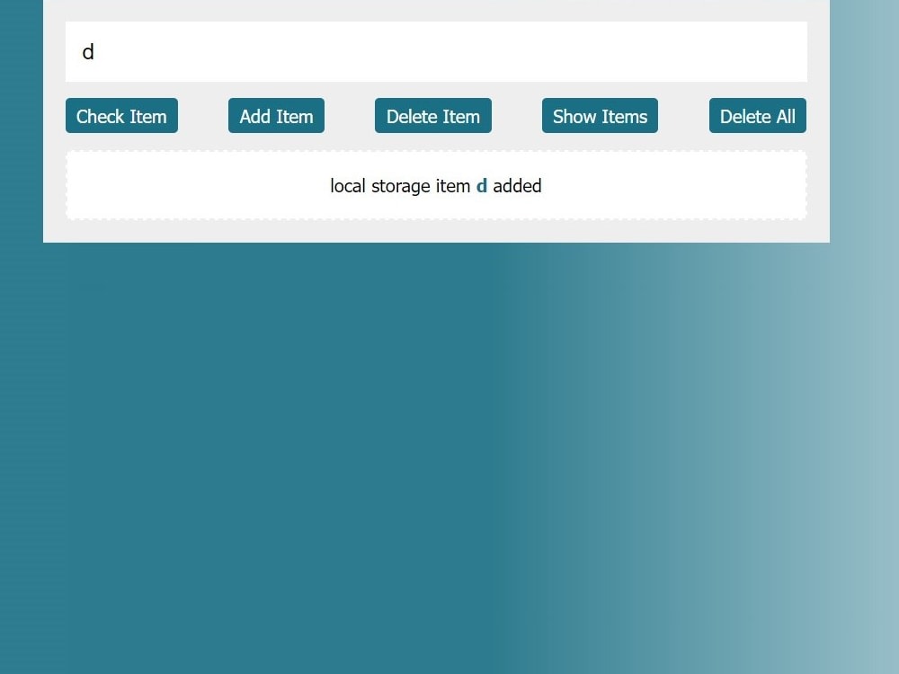 Local Storage Items web app | Upwork