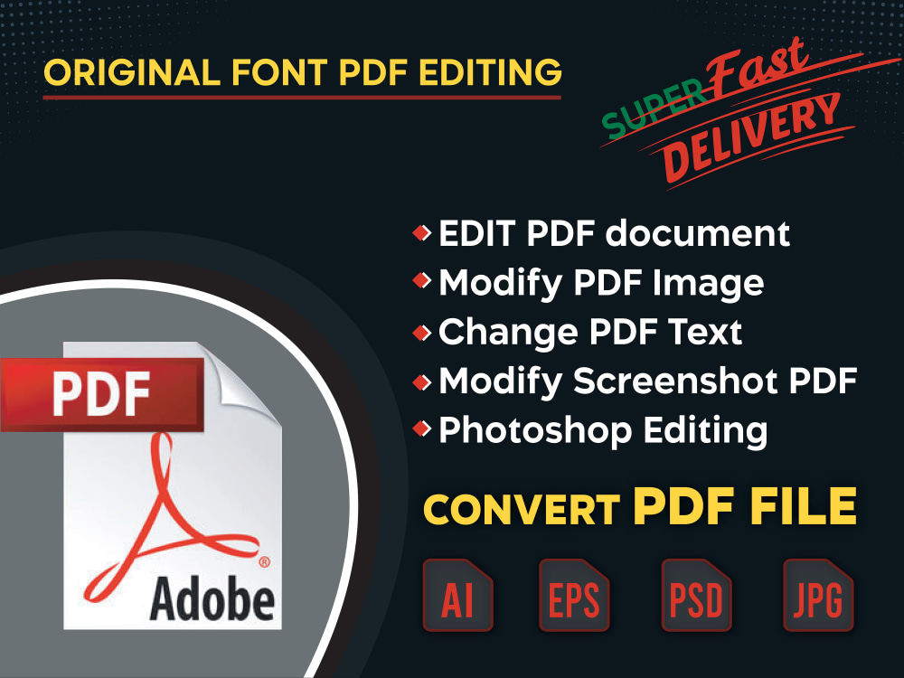 Modify image edit pdf document change text or modify pdf | Upwork