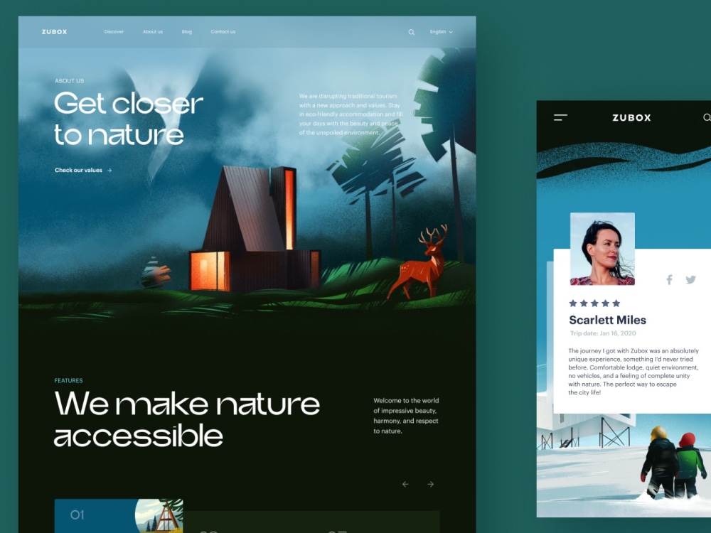 Responsive hero section designed in Figma | Upwork