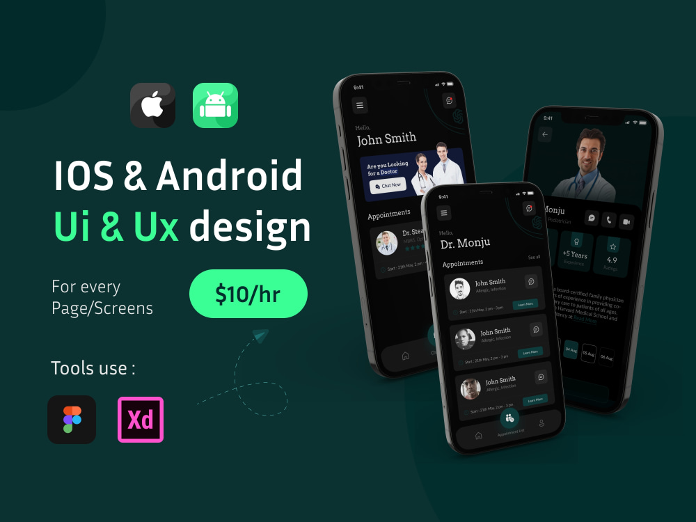 Wonderful mobile app UI UX design for IOS & Android in Figma | Upwork