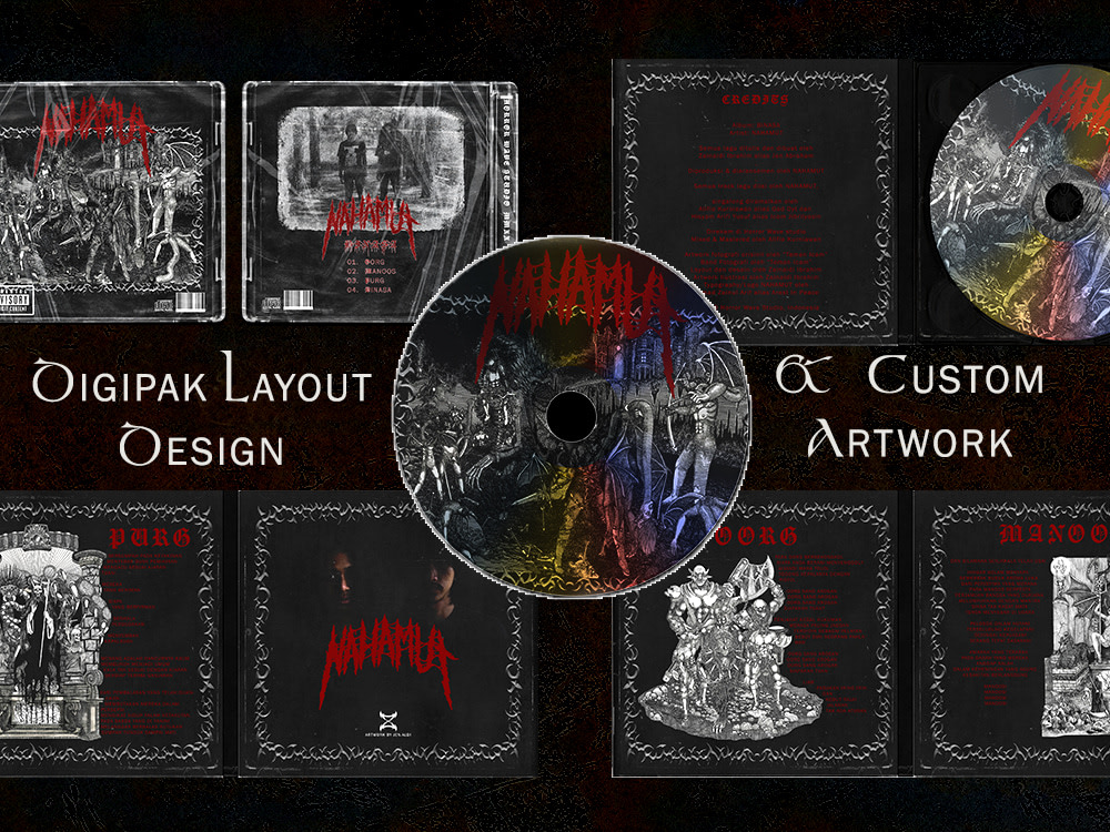Layout digipak illustrative or collage artwork for your cover album art ...