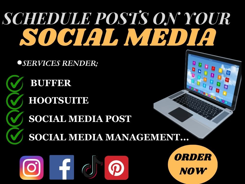 Professional schedule posts for your social media marketing and ...