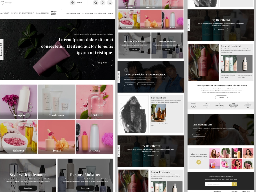 Professional and modern Ecommerce Homepage Design | Upwork