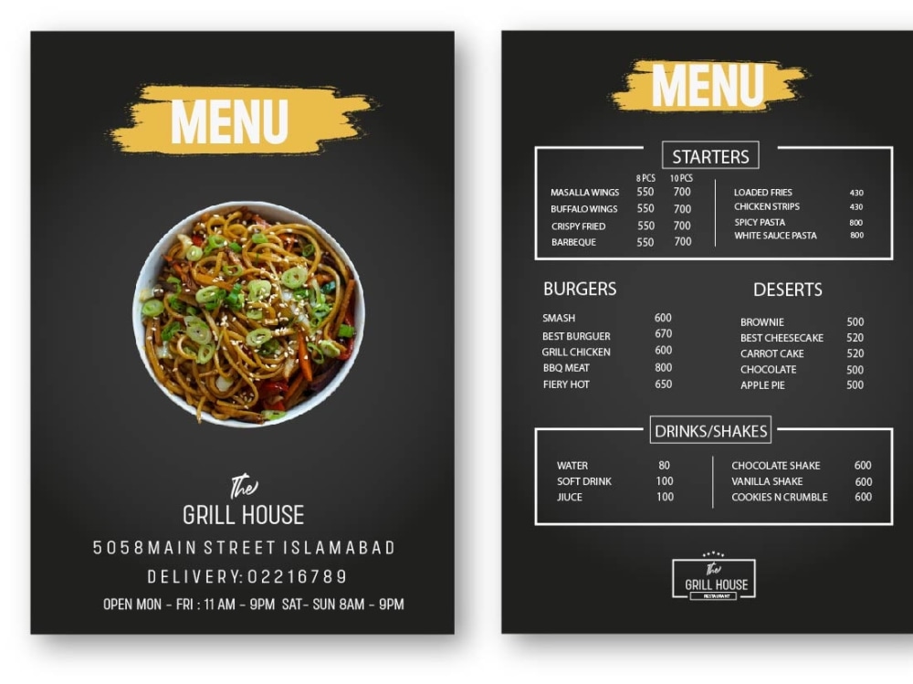 Professional menu design for restaurants, food menu & digital food ...
