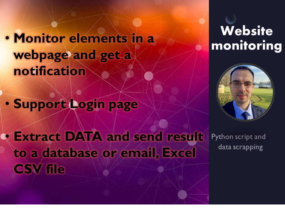 A website change detection and notification system. | Upwork