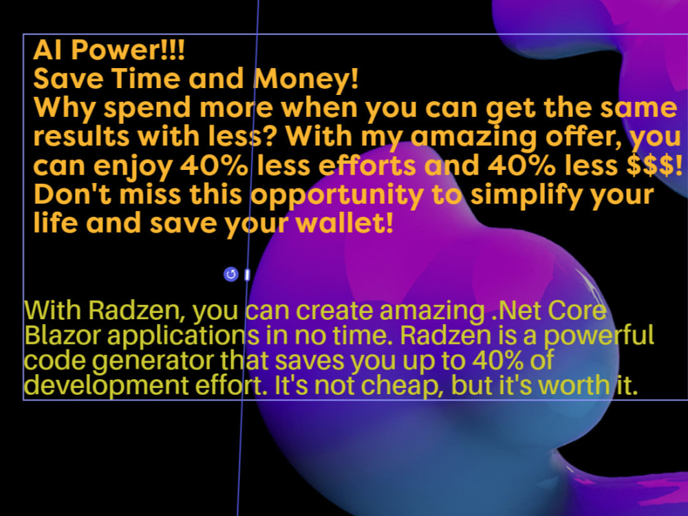 Complex web app .net core blazor - 40% less (cost, time and dev efforts ...