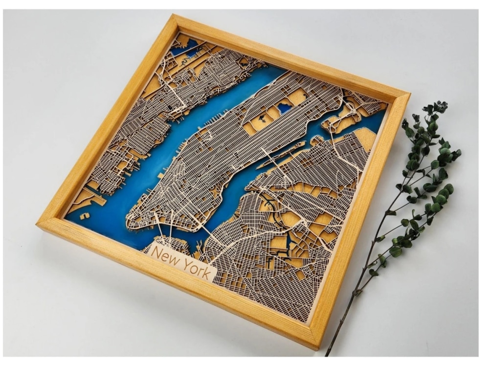 Vector city map file for laser cutting and engraving | Upwork