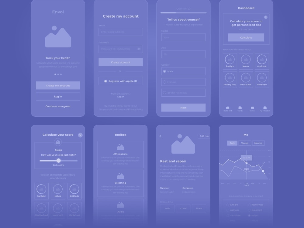Top-notch UX high-fidelity wireframes for an exceptional user ...