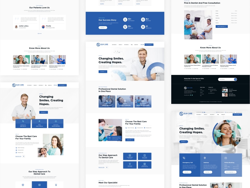 A perfectly designed Landing page UI/UX design for dental care website. | Upwork