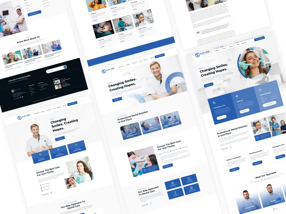 A perfectly designed Landing page UI/UX design for dental care website. | Upwork