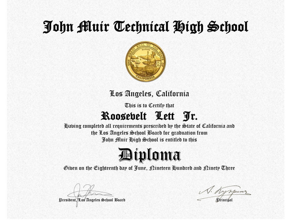California Ged Diploma Certificate High School Equivalency HiSET