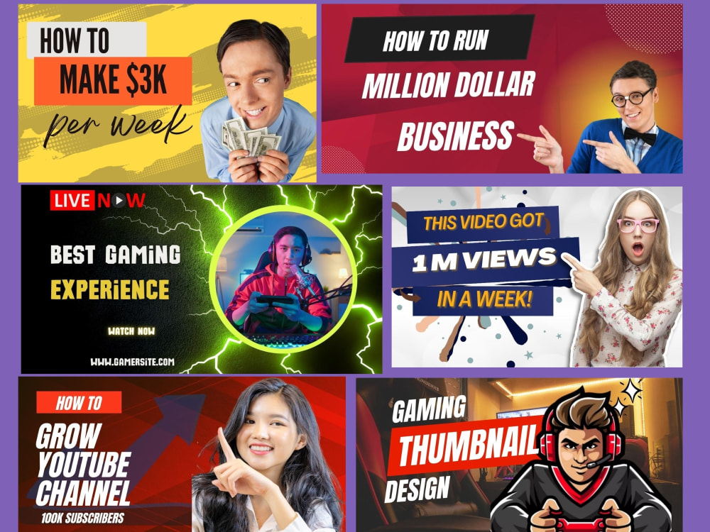 🌟 Introducing Eye-Catching YouTube Thumbnail Designs! 🌟 | Upwork