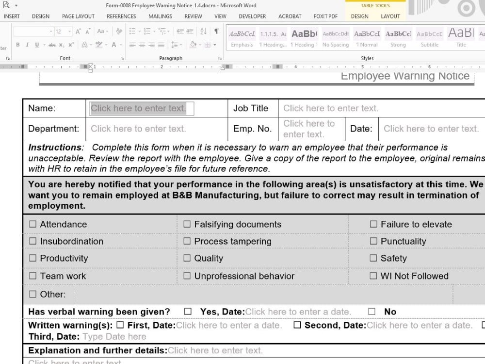 Fillable Word Forms with Auto Filling of Information | Upwork