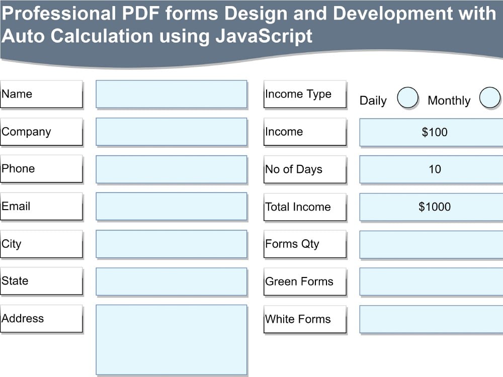 Adobe Acrobat | PDF fillable forms Designer and Developer with Calculations | Upwork