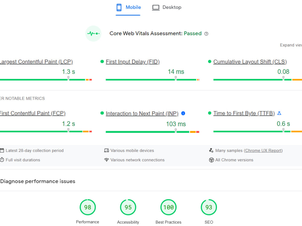 WordPress Page Speed Optimization | Upwork