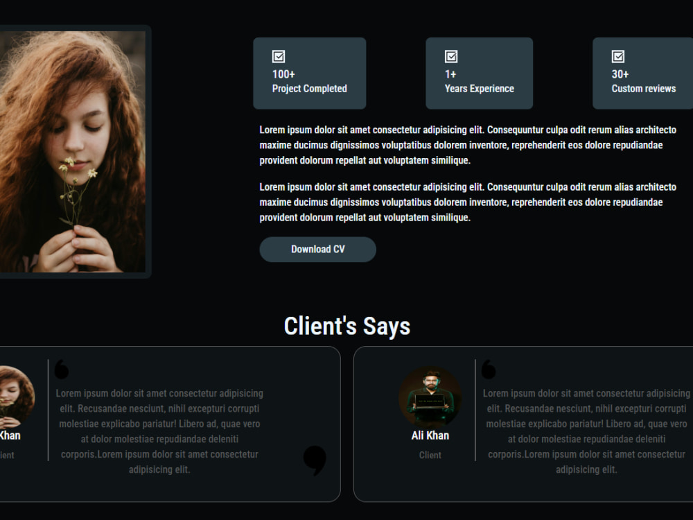 AAwwesome Portfolio In ReactJS Amazing its Frontend | Upwork