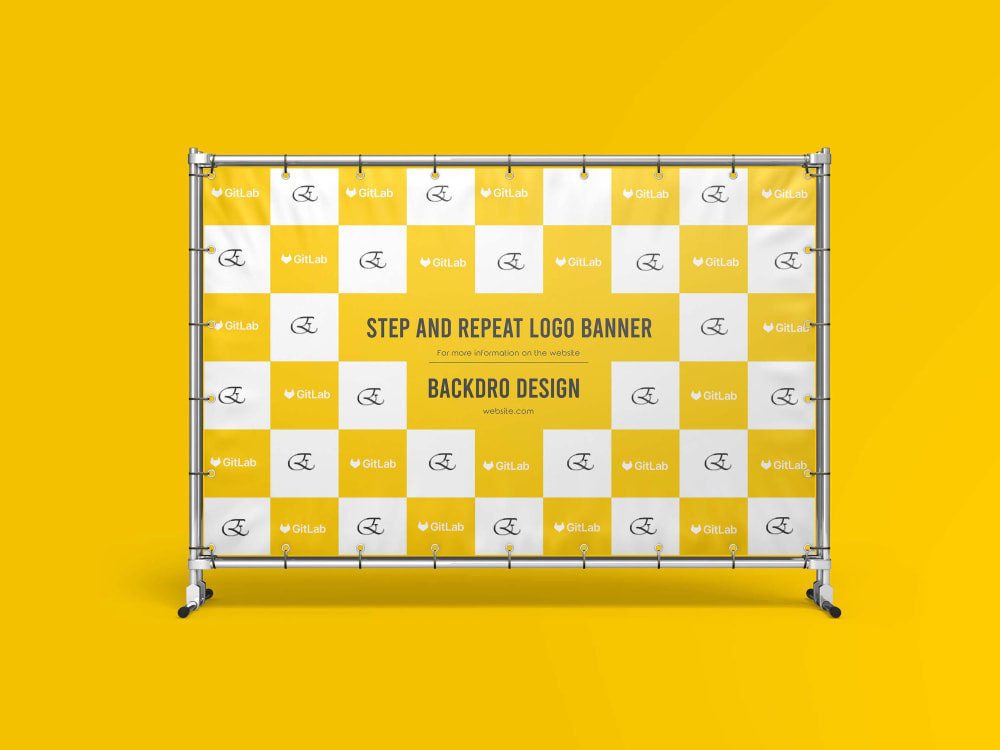A professional step and logo repeat banner for event and conferences ...