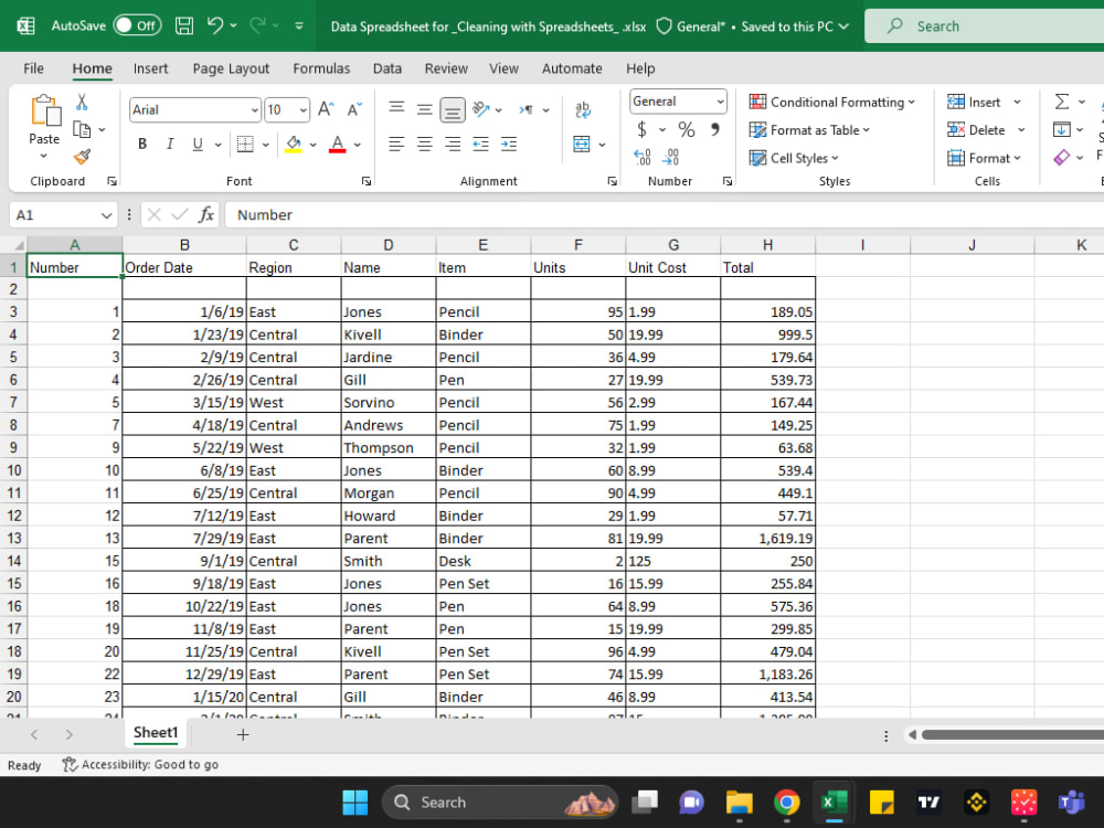 Data cleaning, organizing, and, formatting in Excel or Google Sheets | Upwork