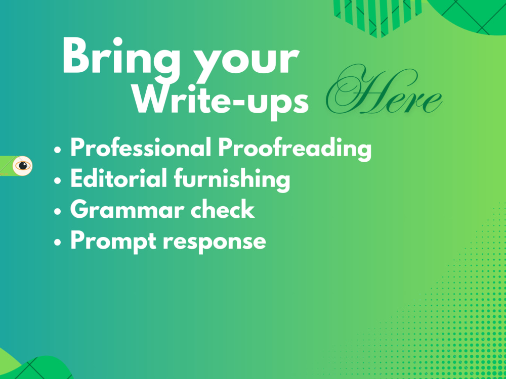 Proofreading and professional edits. | Upwork