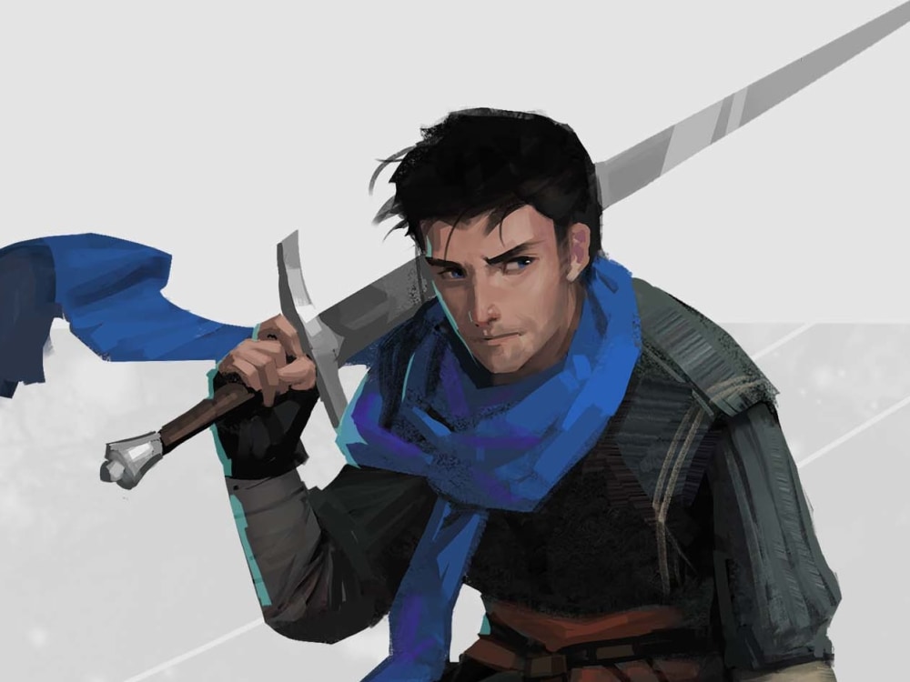 A semi-stylized fantasy/sci-fi character illustration | Upwork