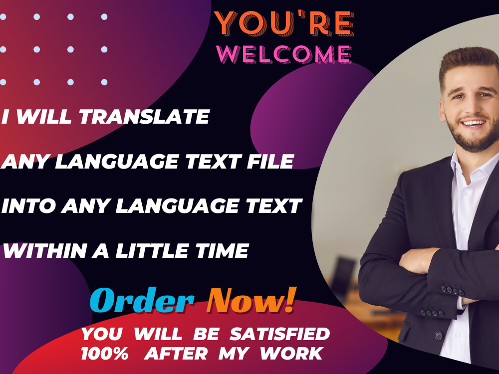 Any language text translation into any language text only | Upwork
