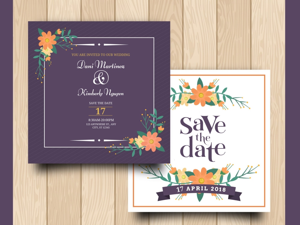 A custom wedding, birthday, event invitation card design | Upwork