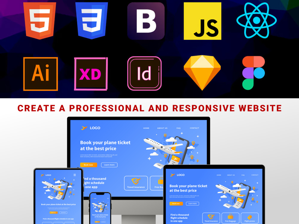 PSD/Figma/XD to Bootstrap Responsive HTML5/CSS Website Design | Upwork