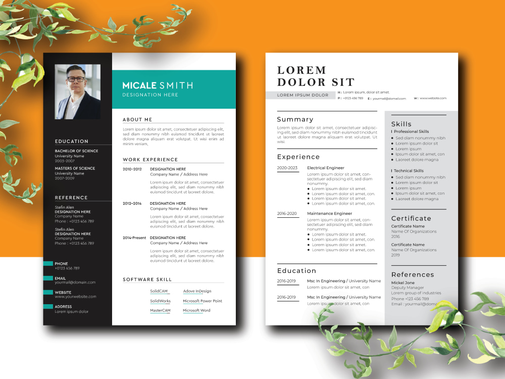 A professional resume, CV and cover letter design | Upwork