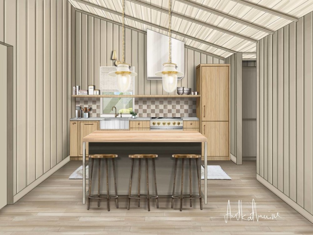 Interior 3D Hand-Drawn Visualization | Upwork