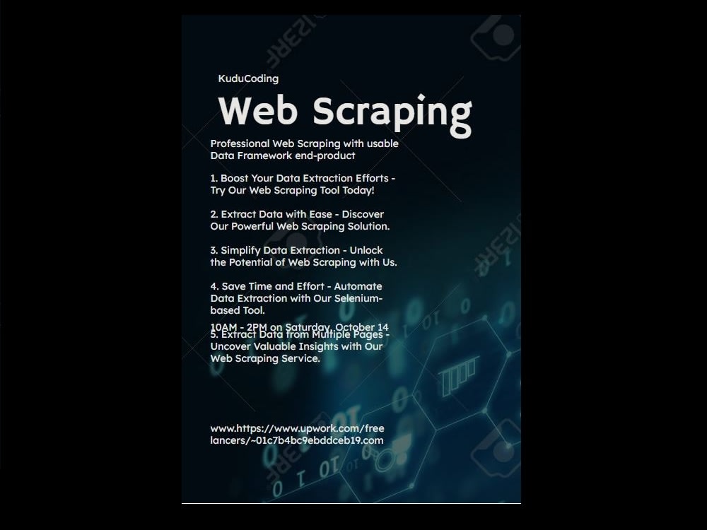 Professional webscraping, data extraction and usable data frame creation | Upwork