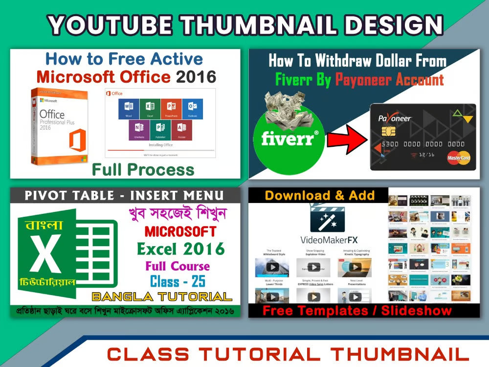 Professional, attractive thumbnail designer Youtube video thumbnail ...
