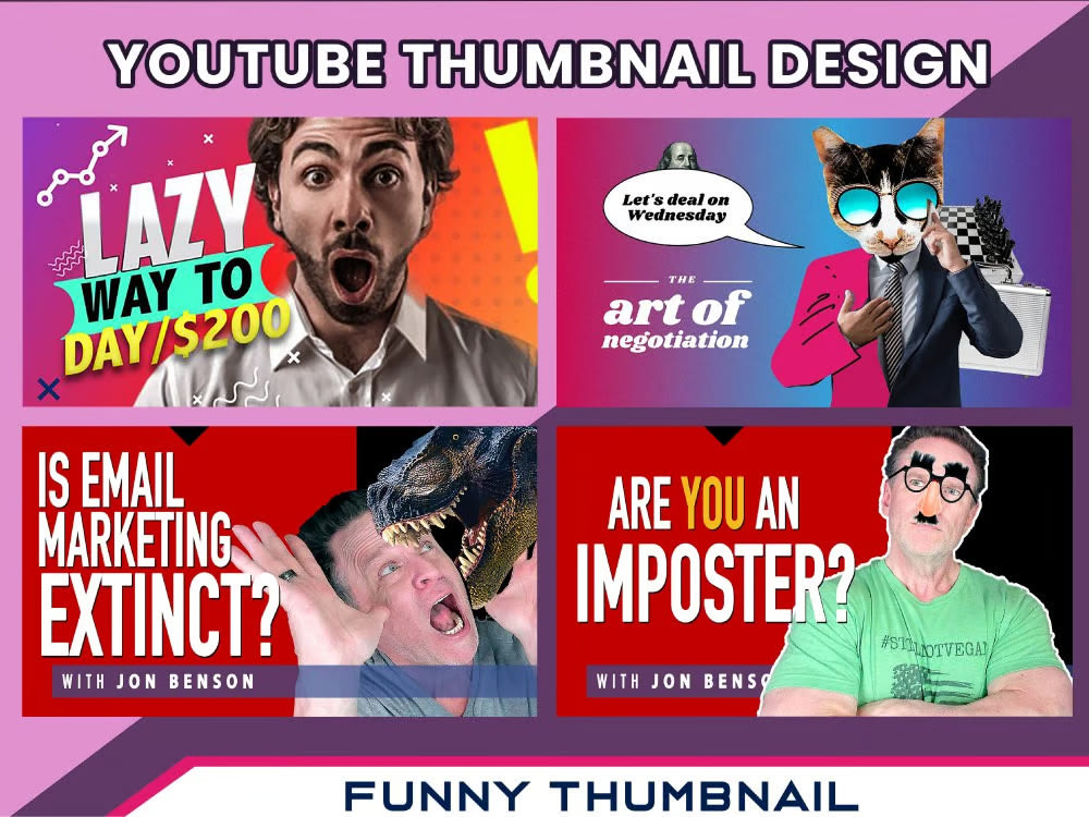 Professional, attractive thumbnail designer Youtube video thumbnail ...