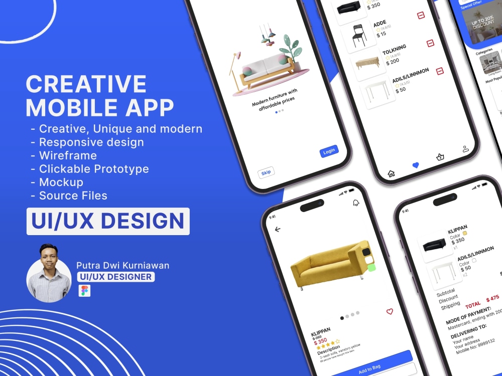 Design ui ux for web or mobile app in figma | Upwork