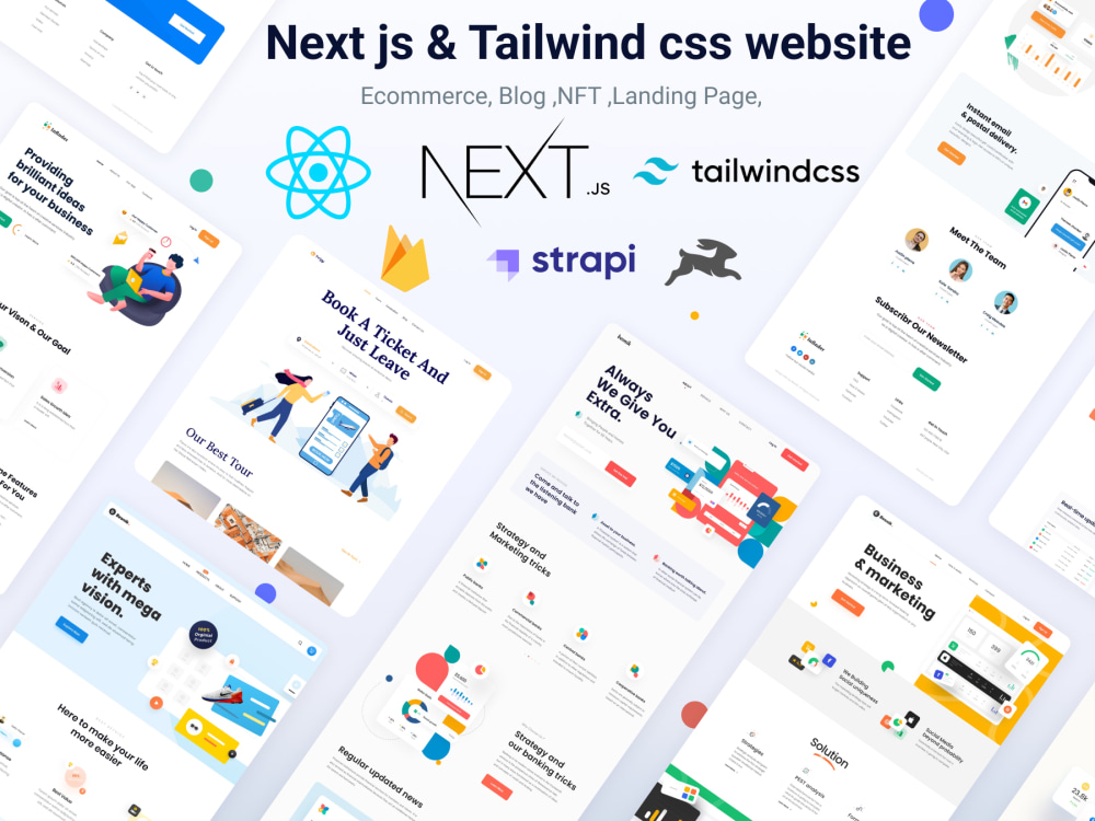 A website built using Next.js with Strapi Headless CMS | Upwork