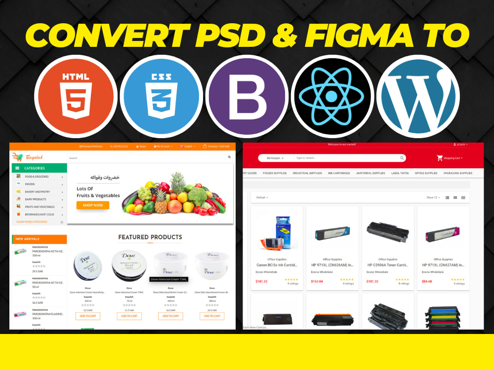 A web developer to convert PNG or PSD to HTML, CSS | Bootstrap ...