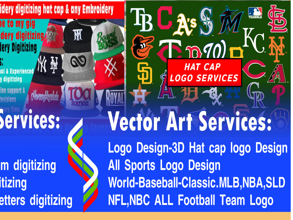 Embroidery digitizing and hat cap logo design World Series baseball ...