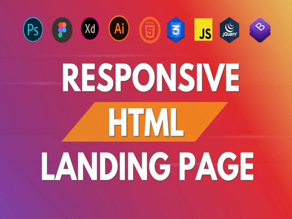 A modern responsive html landing page design | Upwork