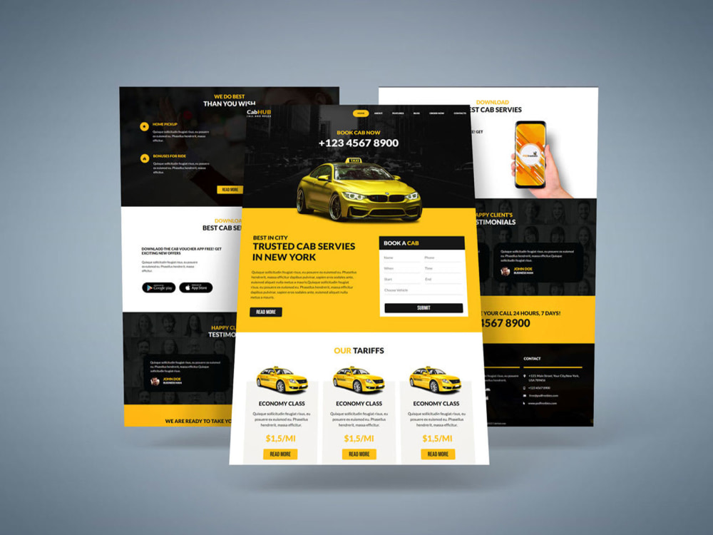 A modern responsive html landing page design | Upwork