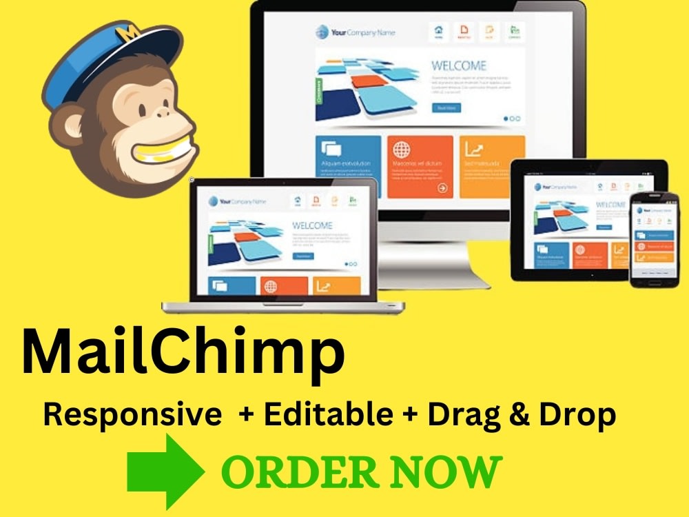 Design responsive editable mailchimp email template in 5 hours | Upwork