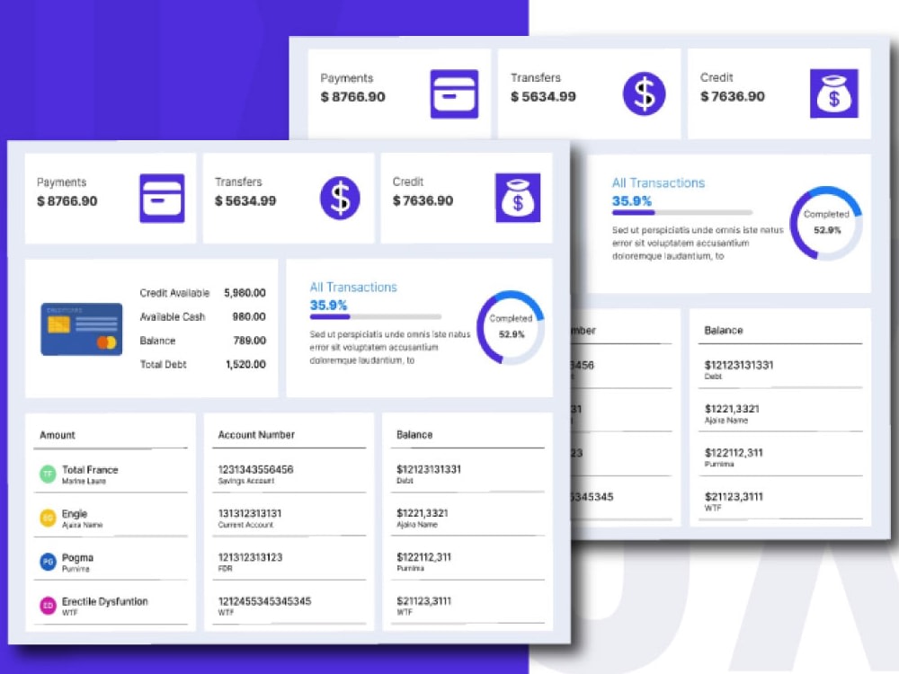 Functional web app, sass, and admin UI dashboard design | Upwork